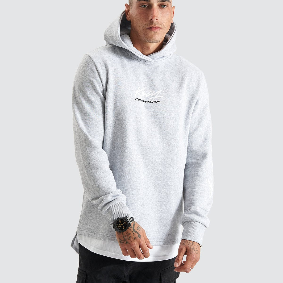 Kiss Chacey Trevor Hooded Sweater in Grey - Neverland Store