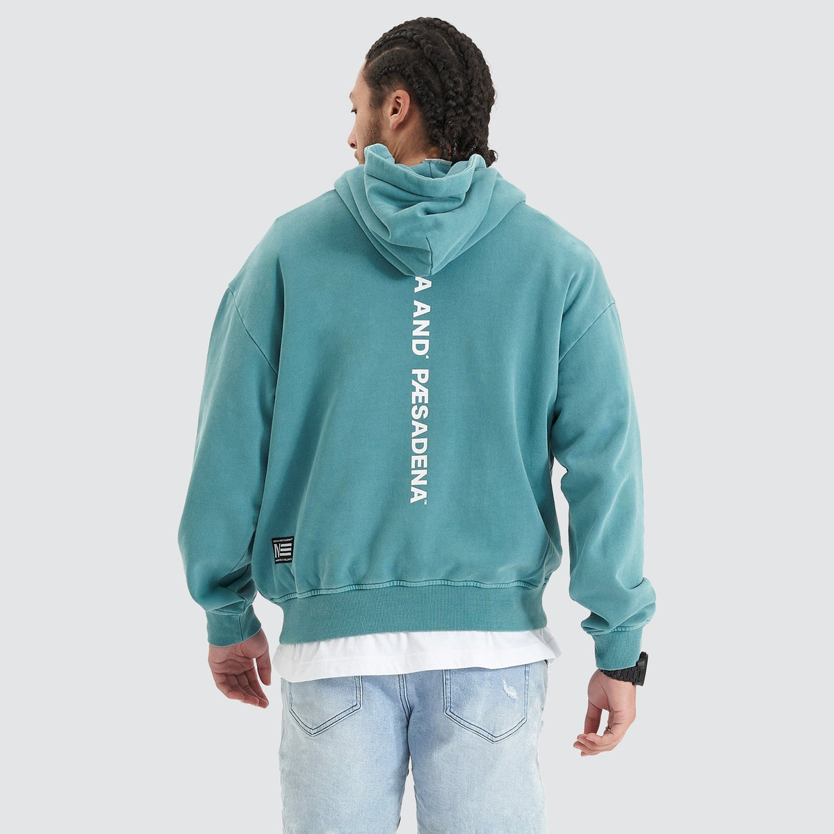 Umpire Heavy Box Fit Hooded Sweater Pigment Teal - NXP | Neverland Store