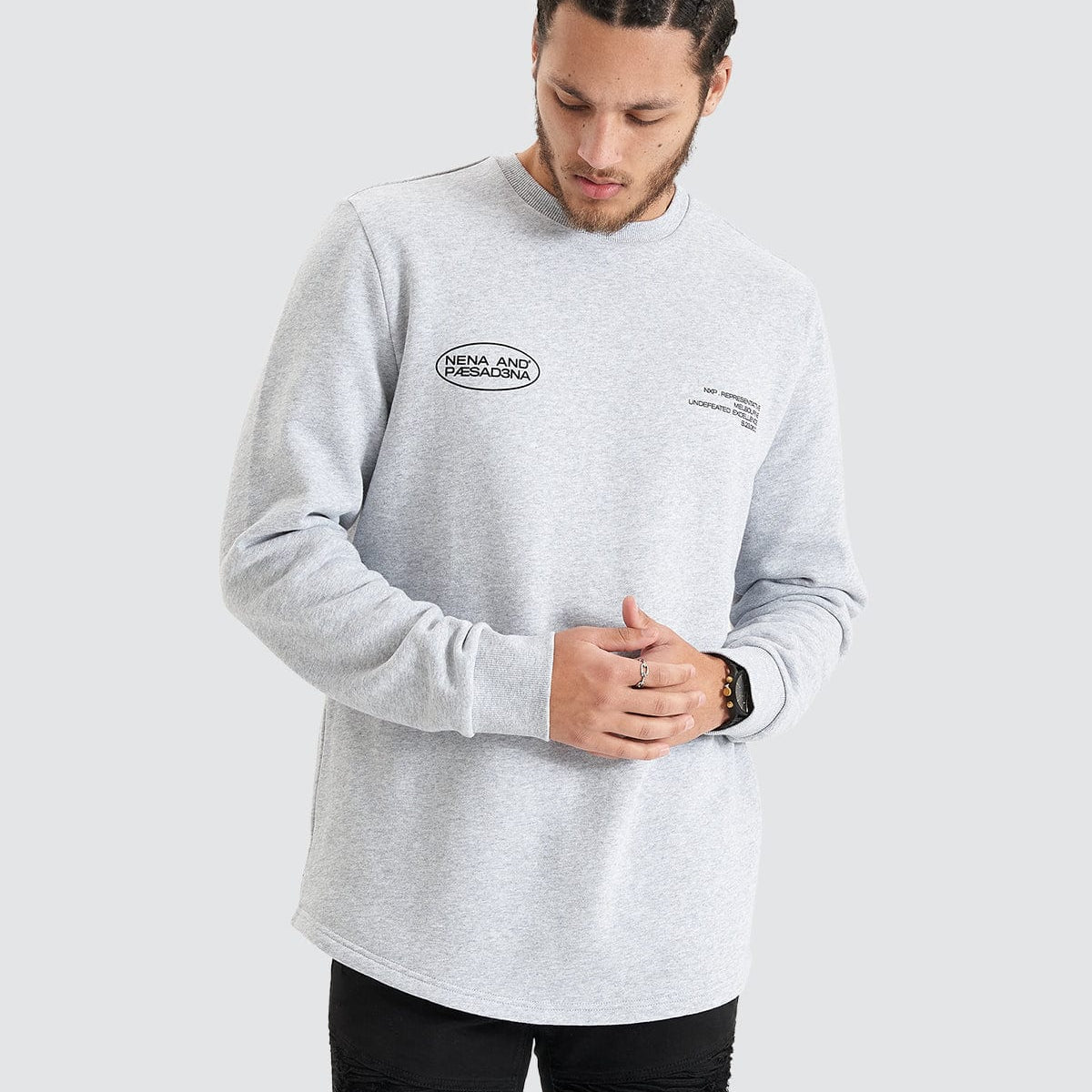 NXP Dead Draw Curve Jumper in Grey Marle - Neverland Store