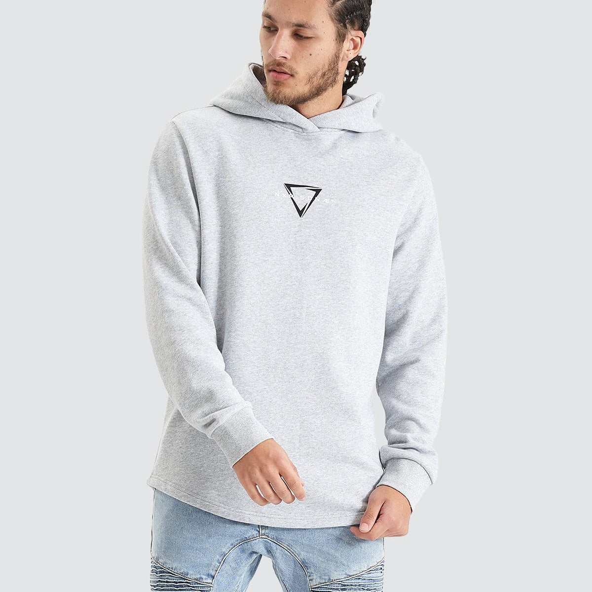 NXP Eight Rank Dual Curve Hoodie in Grey - Neverland Store