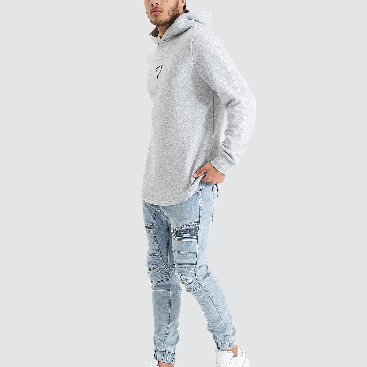 NXP Eight Rank Dual Curve Hoodie in Grey - Neverland Store