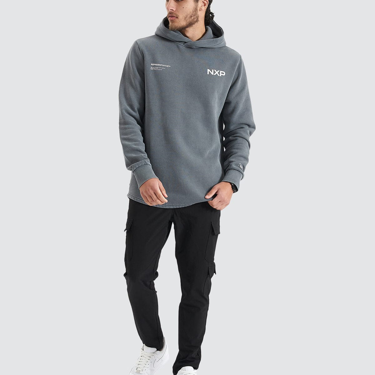 NXP Jump Start Hooded Sweater in Grey - Neverland Store