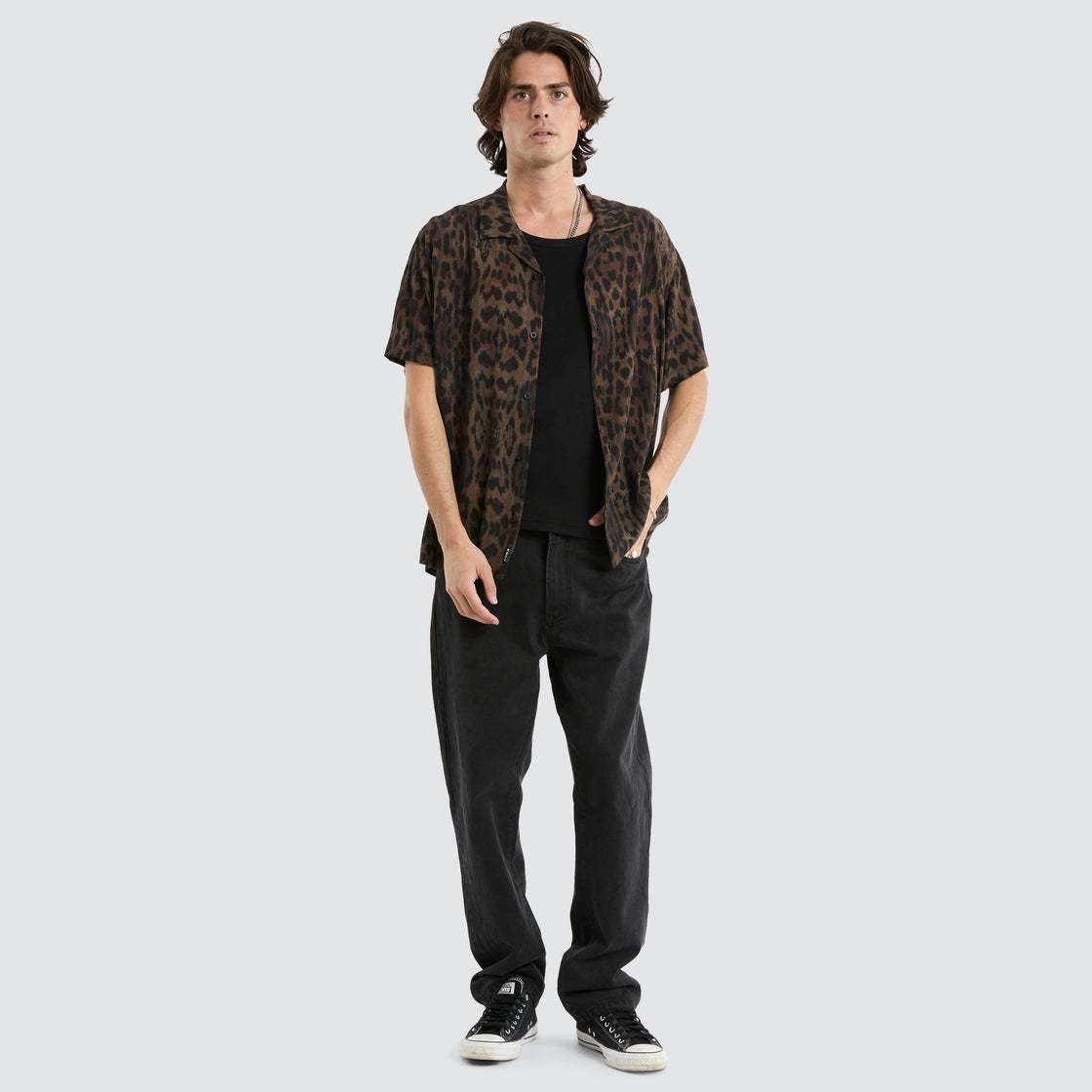 Spure Relaxed Resort Shirt Leopard Print | Neverland Store