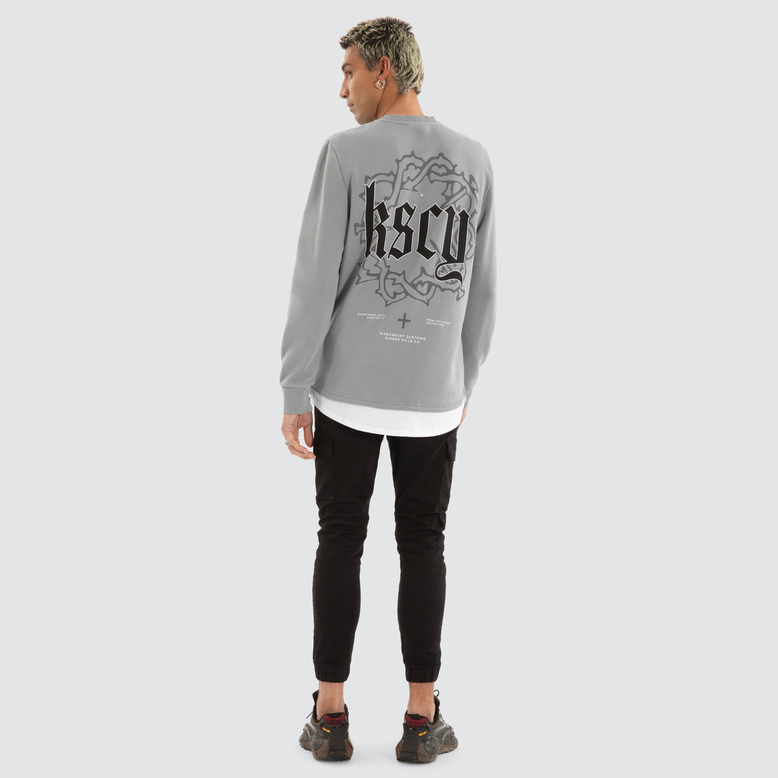 Weary Layered Sweater Pigment Ultimate Grey | Neverland Store