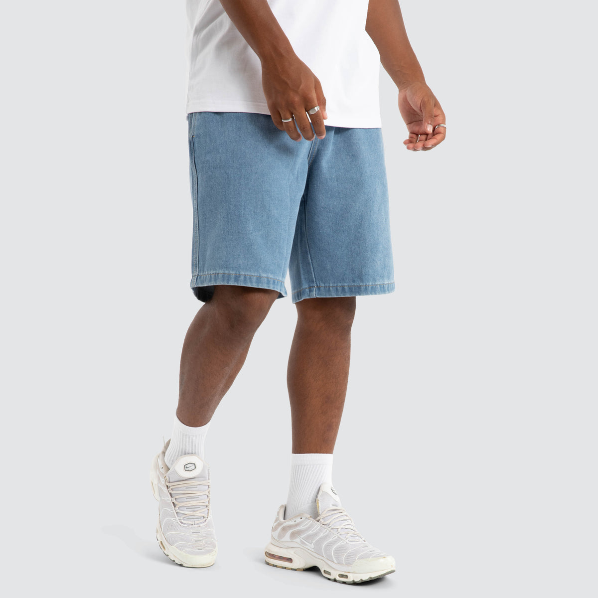Bull Denim 91 Elastic Short Mid Blue Denim | Neverland Store