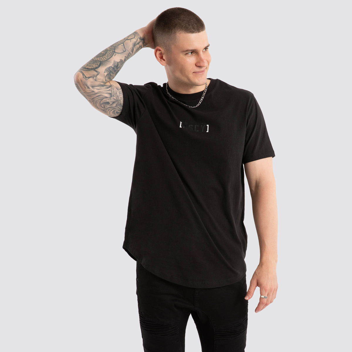KSCY Unleashed Dual Curved Tee in Jet Black | Neverland Store