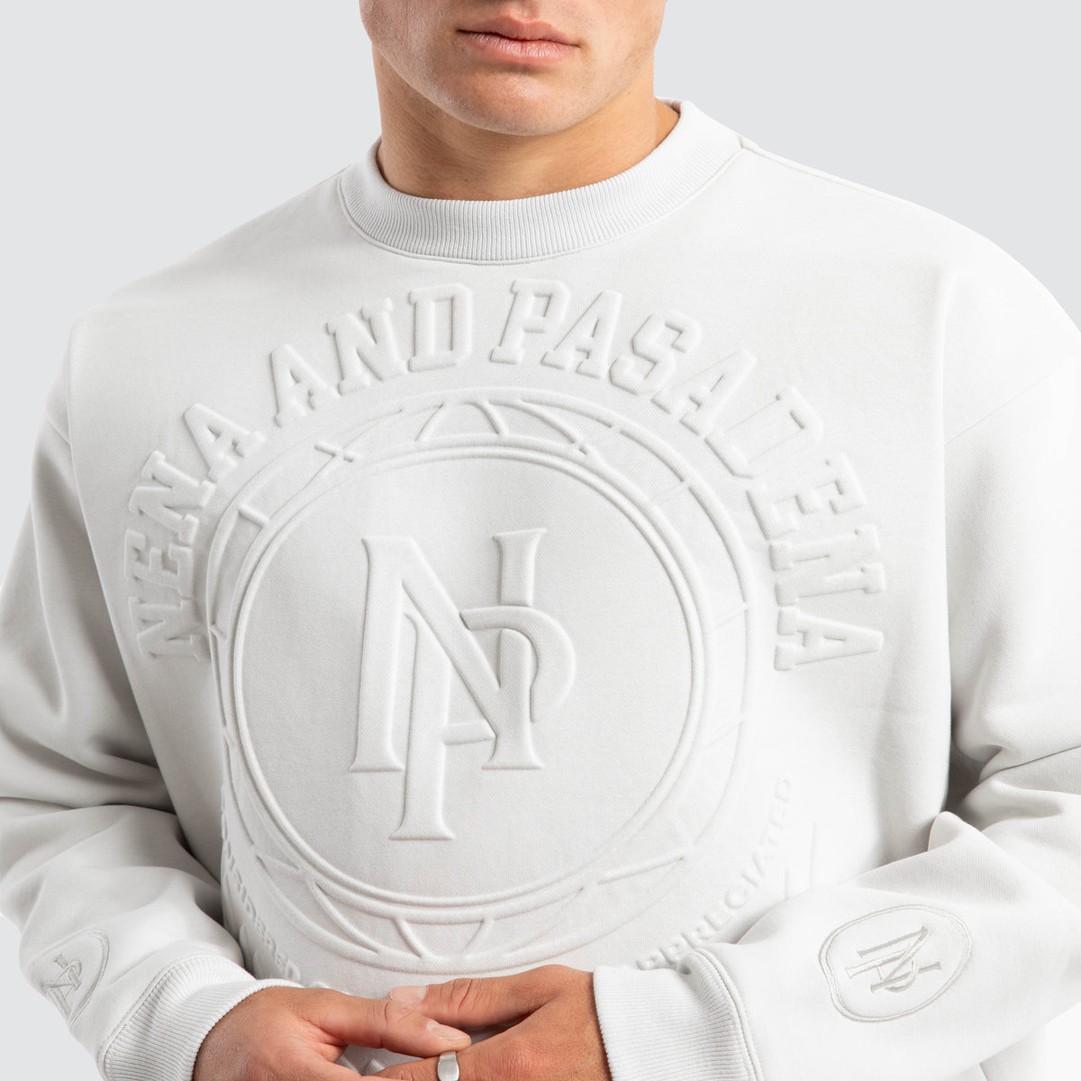 Boss Box Fit Sweater Glacier Grey / Castlerock | Neverland Store