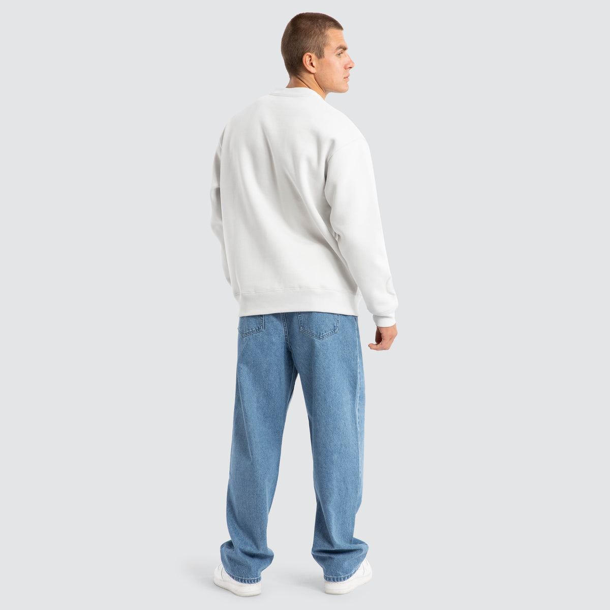 Boss Box Fit Sweater Glacier Grey / Castlerock | Neverland Store