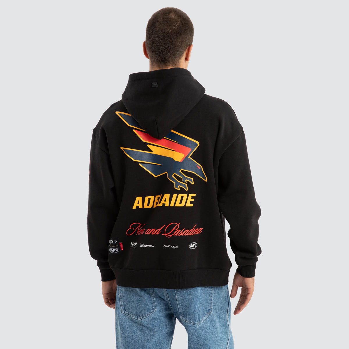 Adelaide Crows AFL Season Hoodie in Black | Neverland Store