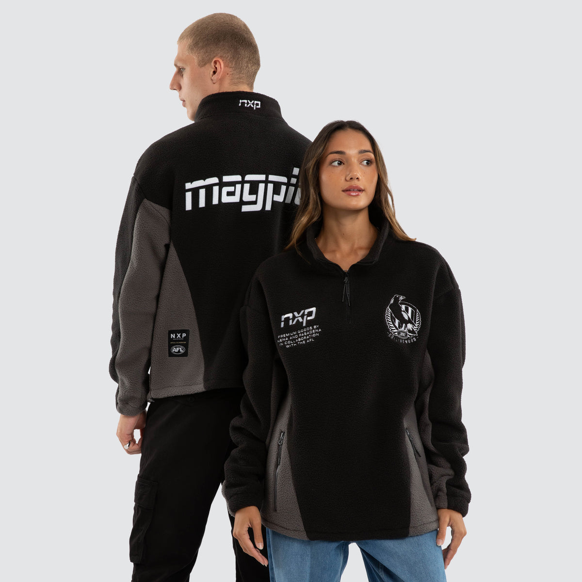 NXP x AFL Collingwood Magpies AFL Defence Pullover in Black | Neverland ...
