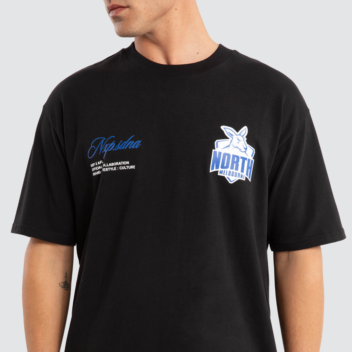NXP x AFL North Melbourne Kangaroos Season Tee in Jet Black | Neverland ...