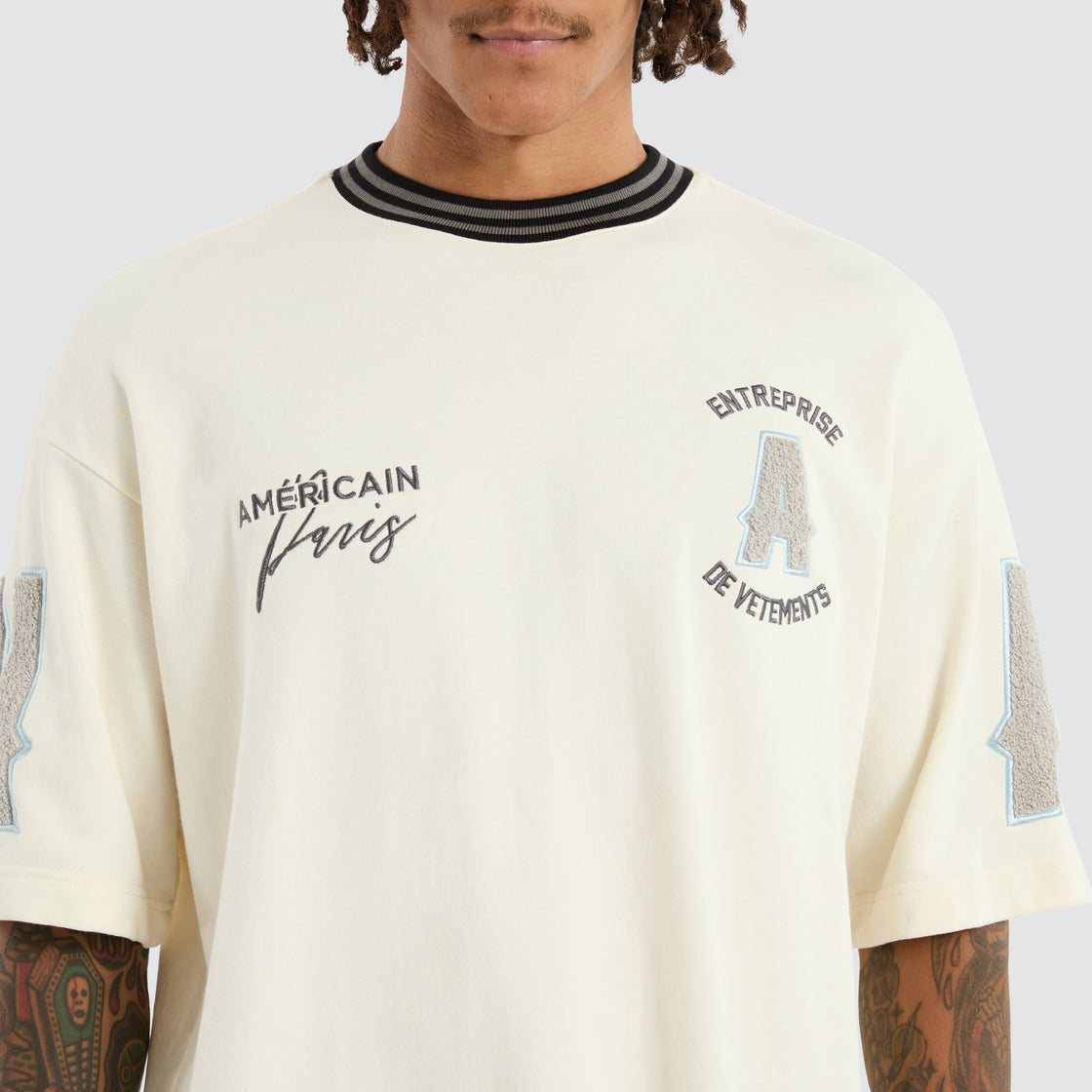 AMERICAIN Solarsynth Extra Oversized Loopback Tee in Tofu | Neverland Store