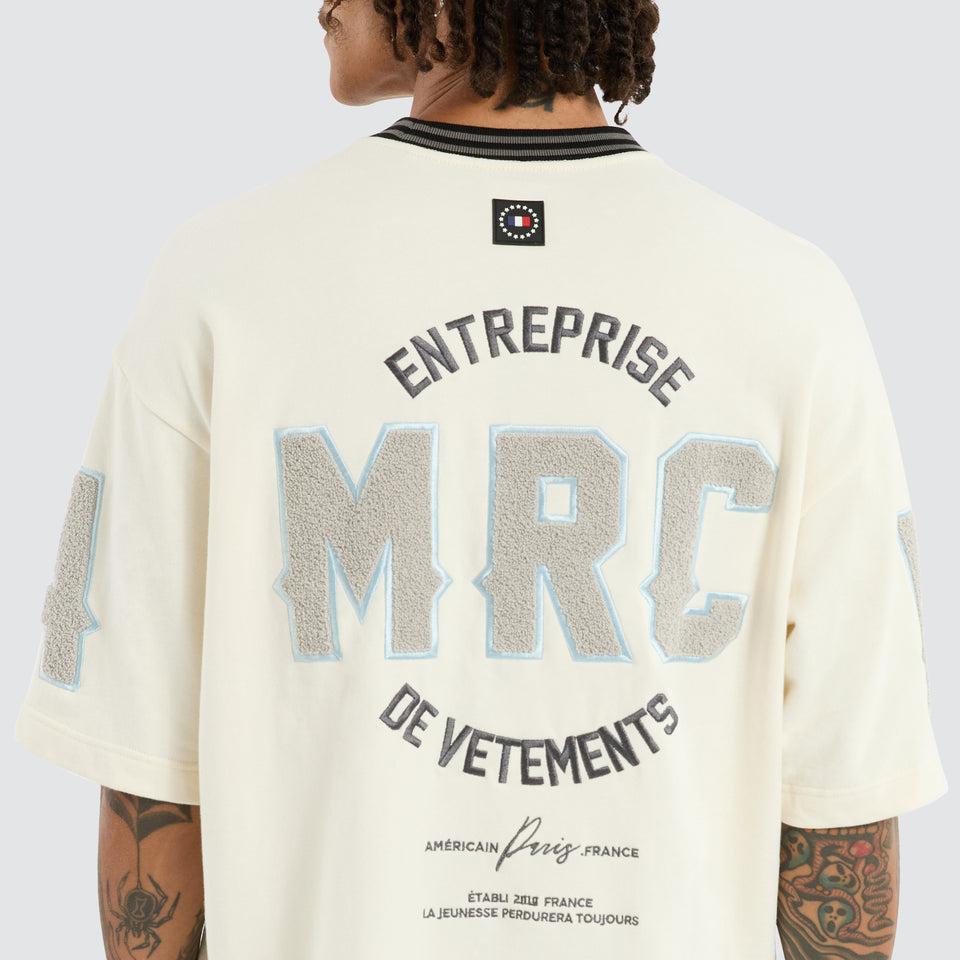 AMERICAIN Solarsynth Extra Oversized Loopback Tee in Tofu | Neverland Store