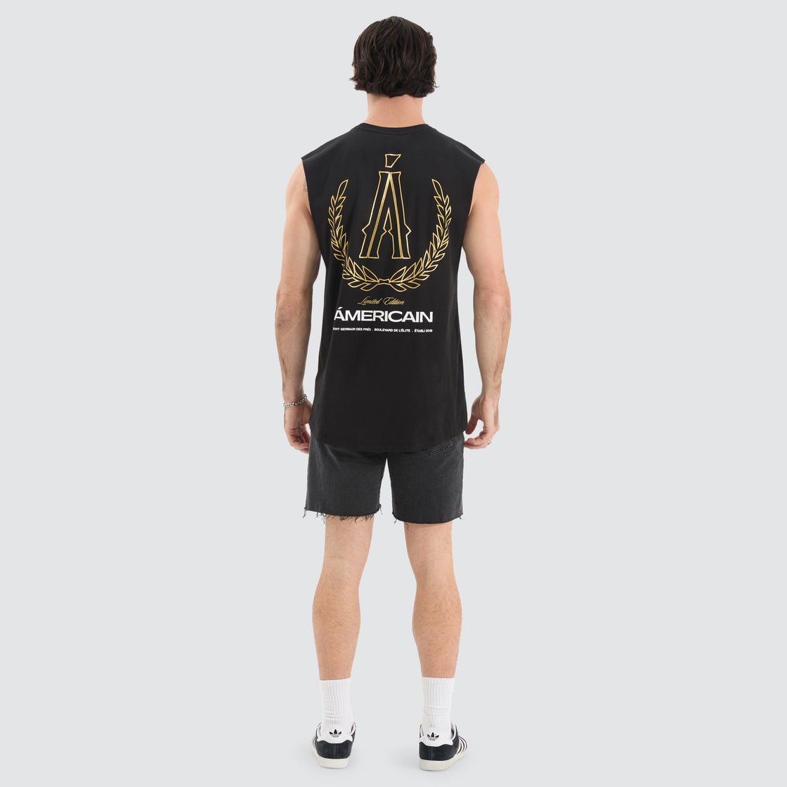 AMERICAIN Dragonfire Scoop Back Muscle in Jet Black | Neverland Store