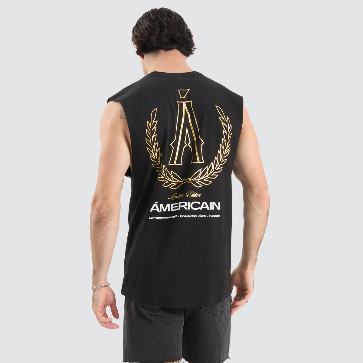 AMERICAIN Dragonfire Scoop Back Muscle in Jet Black | Neverland Store