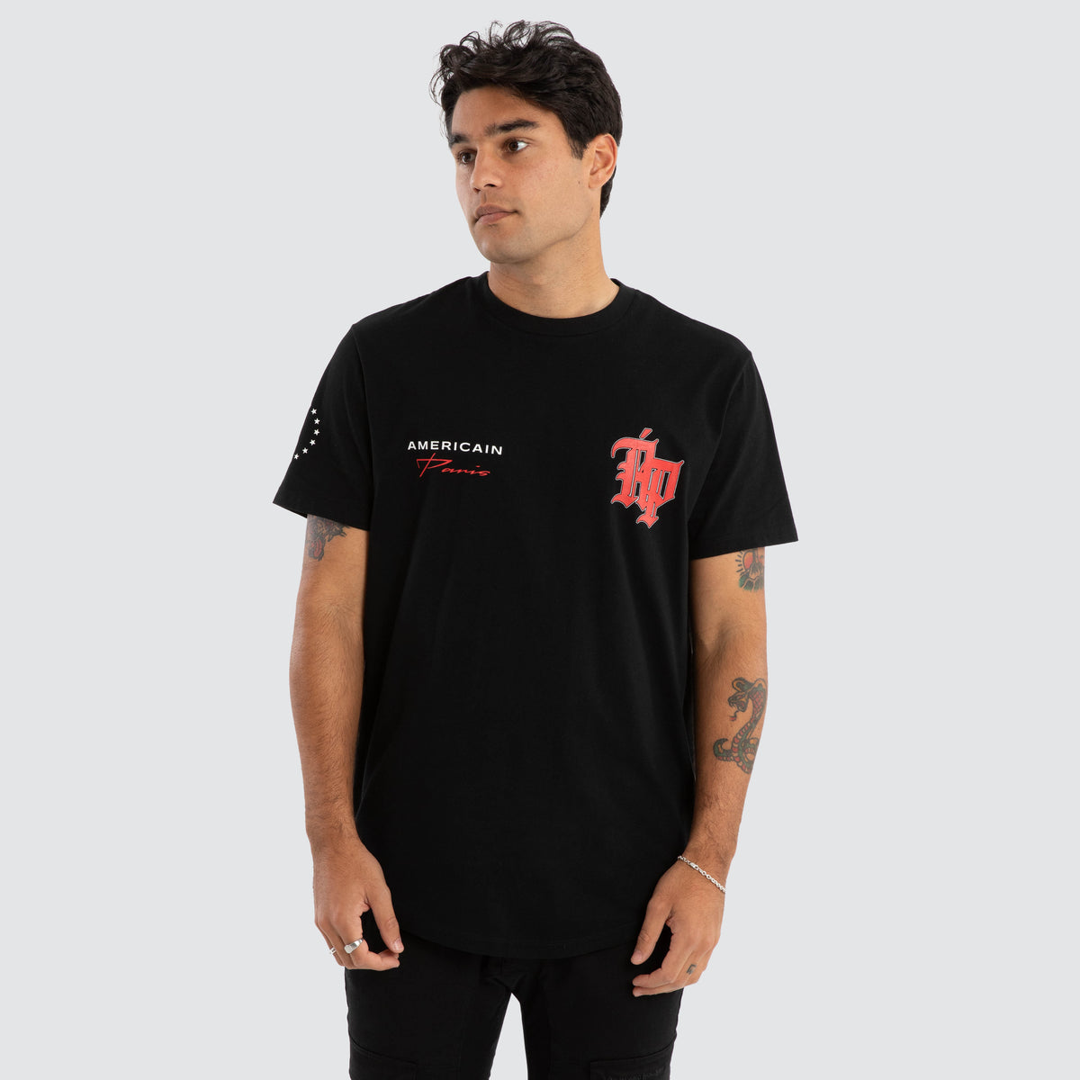 Assembly Dual Curved Tee Jet Black | Neverland Store