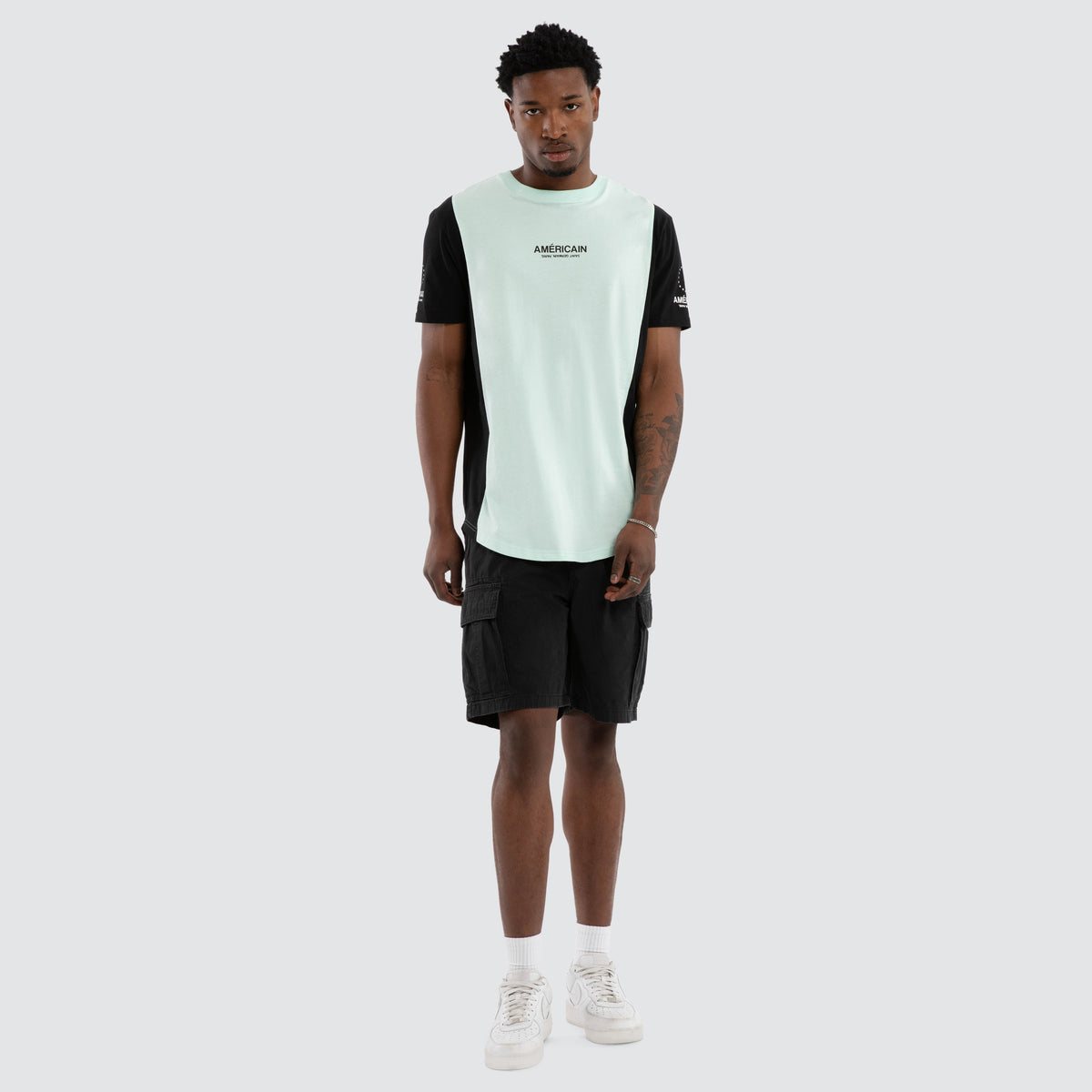 Nomadic Paradise Elrond Dual Curved Tee in Black/Green | Neverland Store
