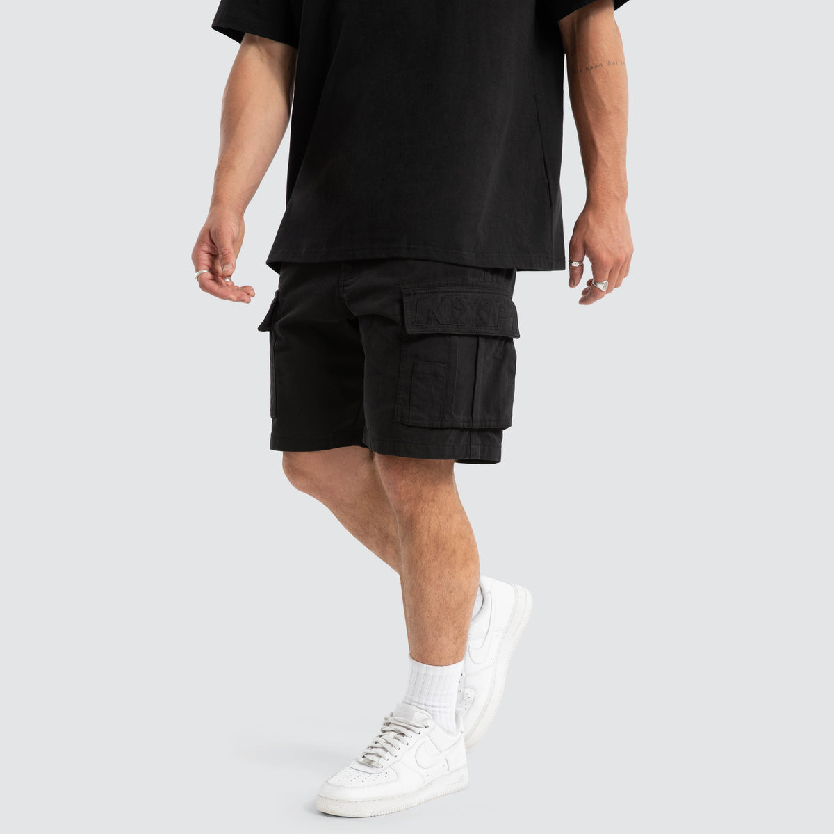 NXP Colby Cargo Shorts in Black | Neverland Store