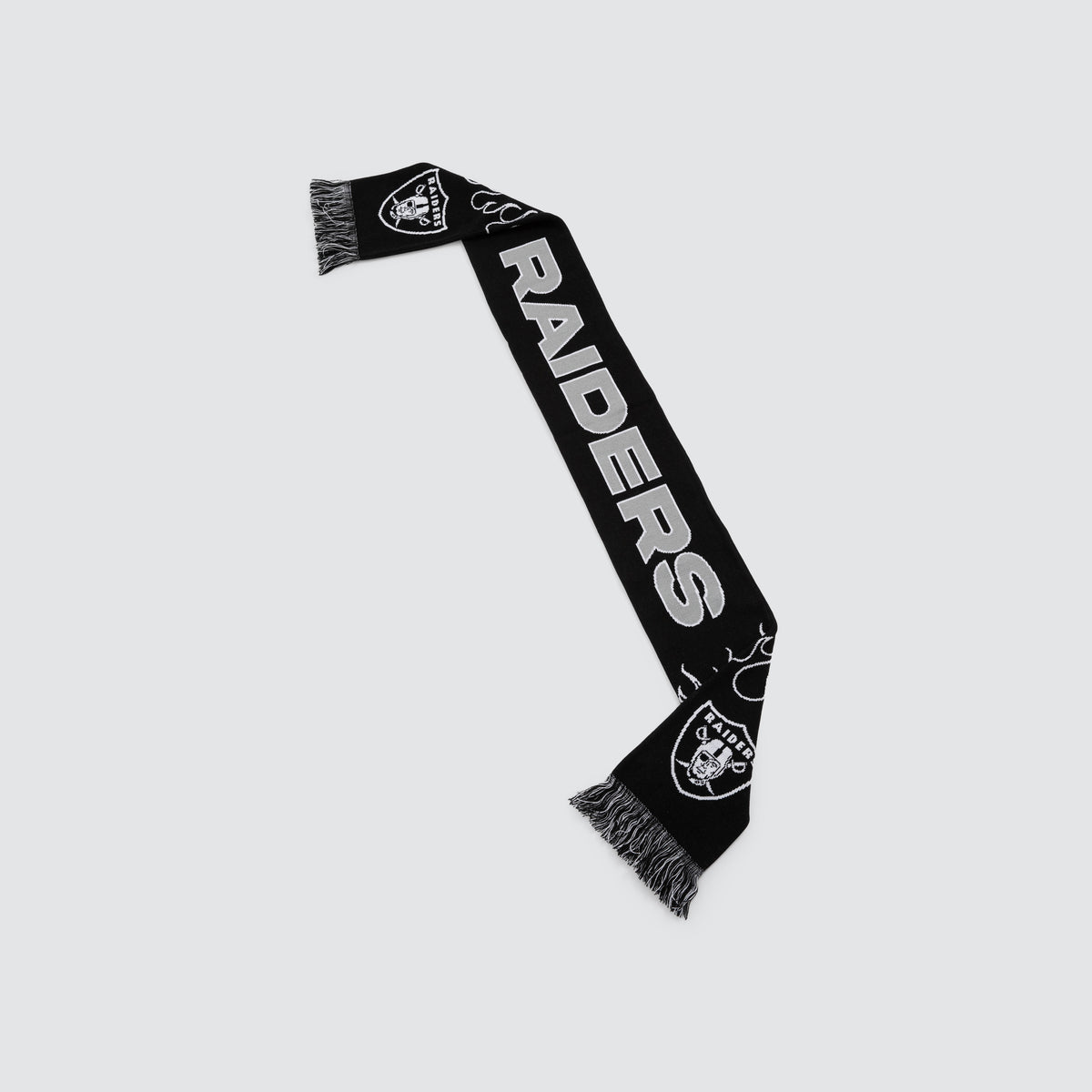 NXP X NFL Las Vegas Raiders NFL Fringe Scarf in Jet Black/Silver ...
