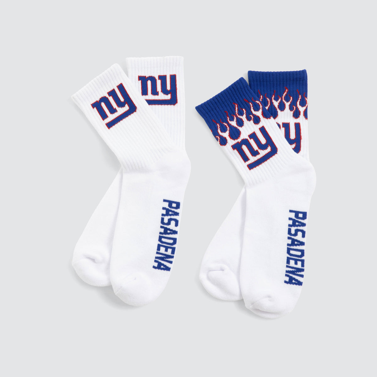 NXP X NFL New York Giants 2 Pack Socks in White/Blue | Neverland Store