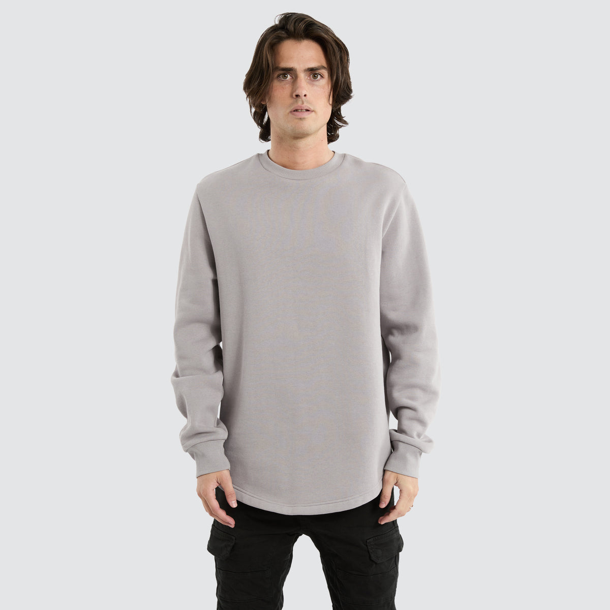 KSCY Miles Heavy Dual Curved Sweater in Gull - Neverland | Neverland Store