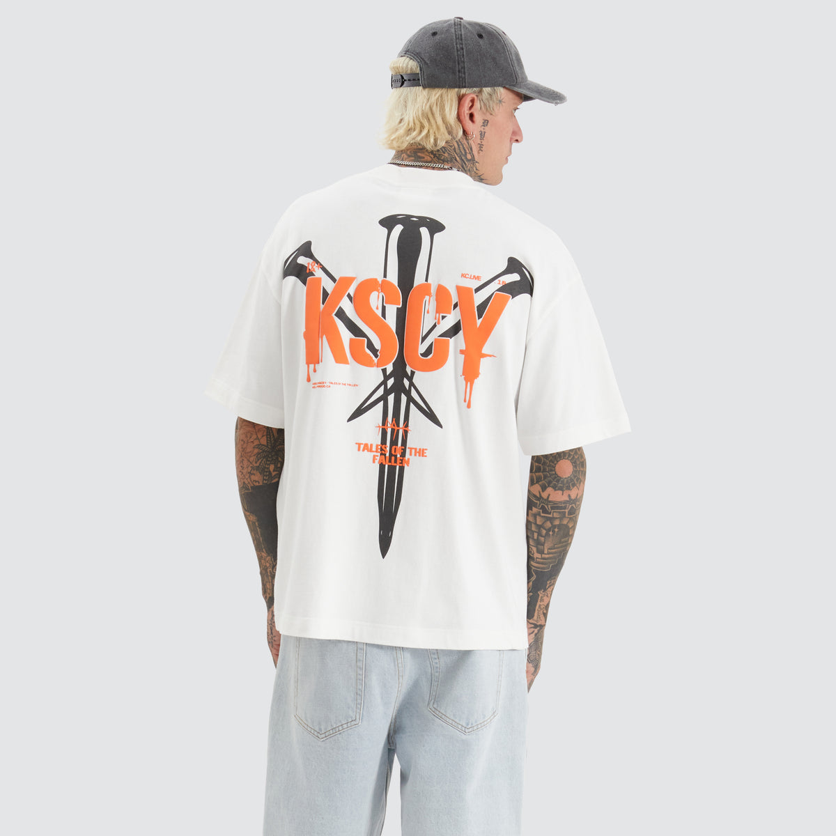 KSCY Attached Street Tee in Natural White | Neverland Store