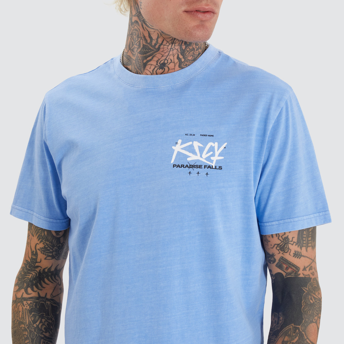 KSCY Luxor Dual Curved Tee in Pigment Blue | Neverland Store