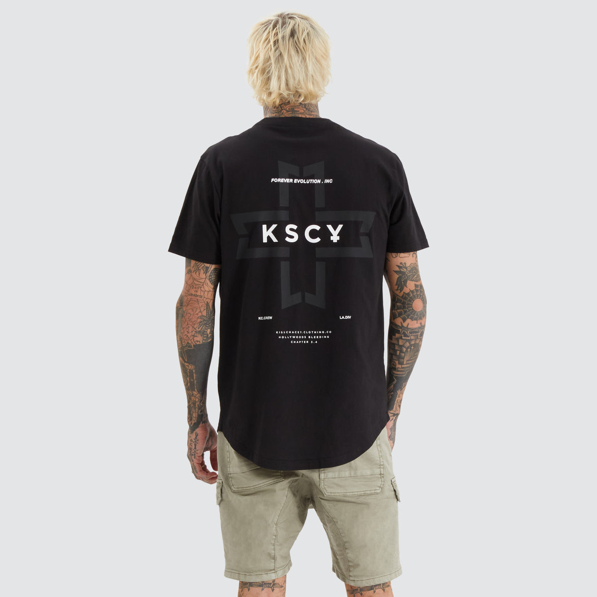 KSCY Gravel Dual Curved Tee in Jet Black | Neverland Store