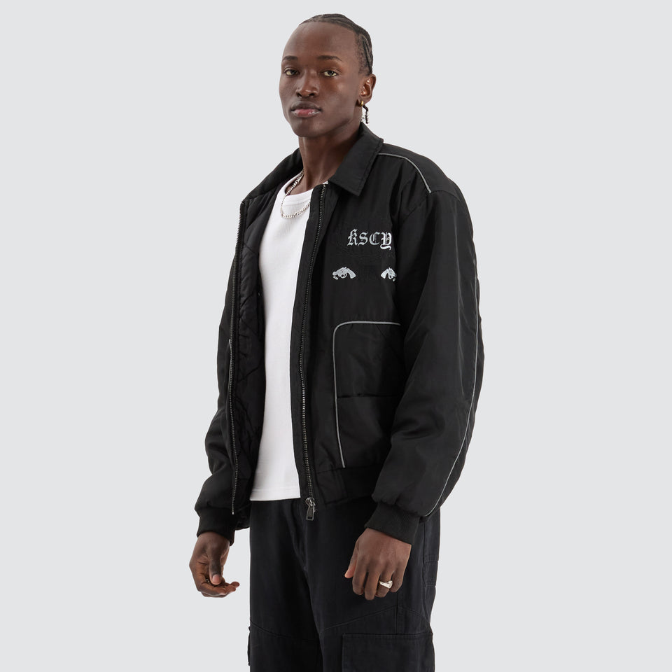 KSCY Ironclad Bomber Jacket in Anthracite Black | Neverland Store