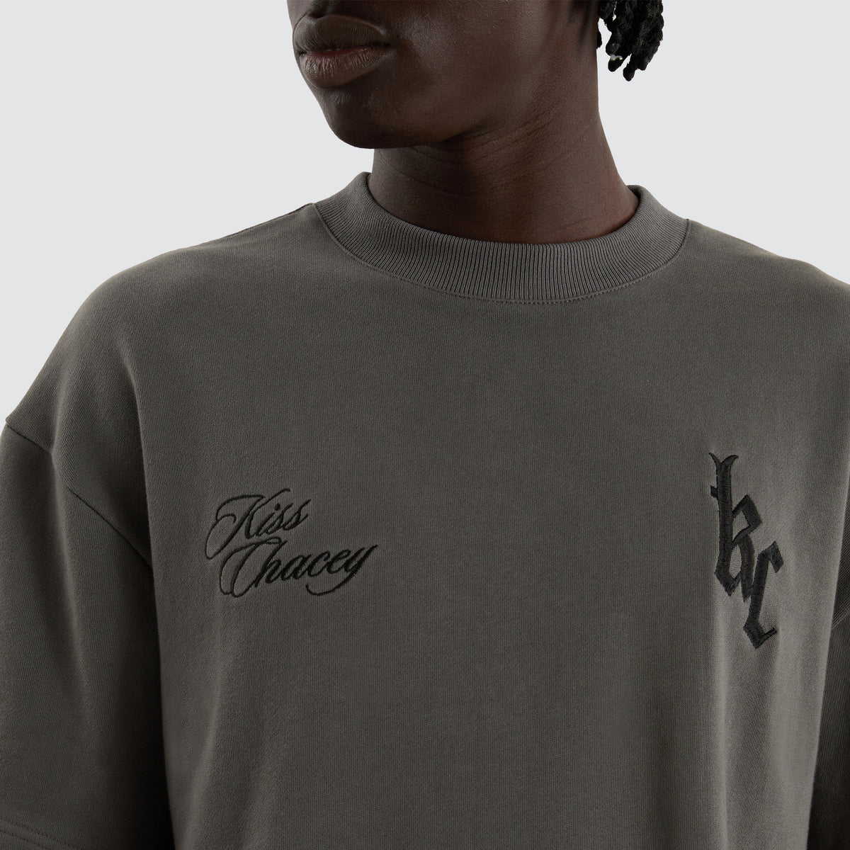 KSCY Chained Loopback Street Tee in Charcoal Grey | Neverland Store