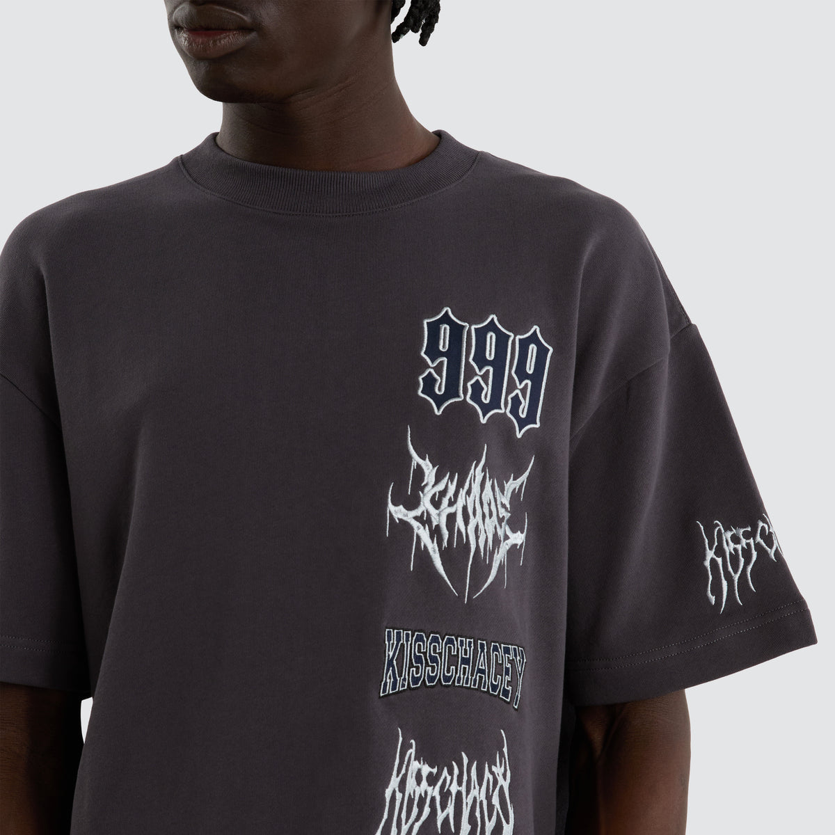 KSCY Highschool Loopback Street Tee in Grey | Neverland Store