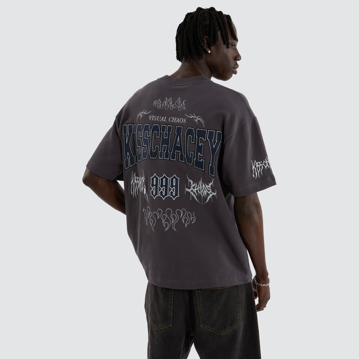 KSCY Highschool Loopback Street Tee in Grey | Neverland Store