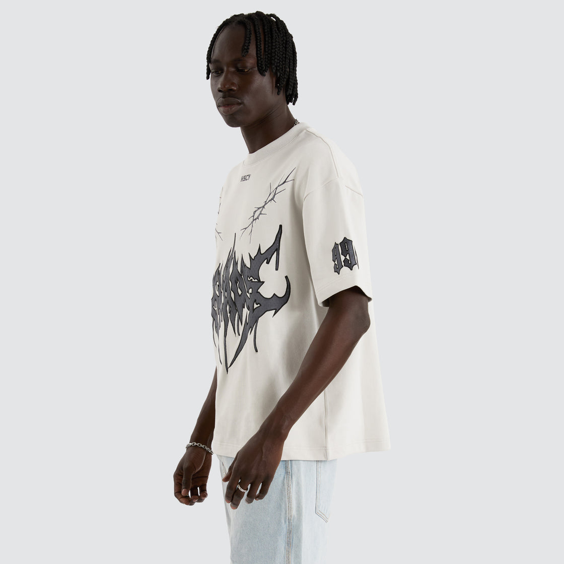 Shake Loopback Street Tee Glacier Grey | Neverland Store