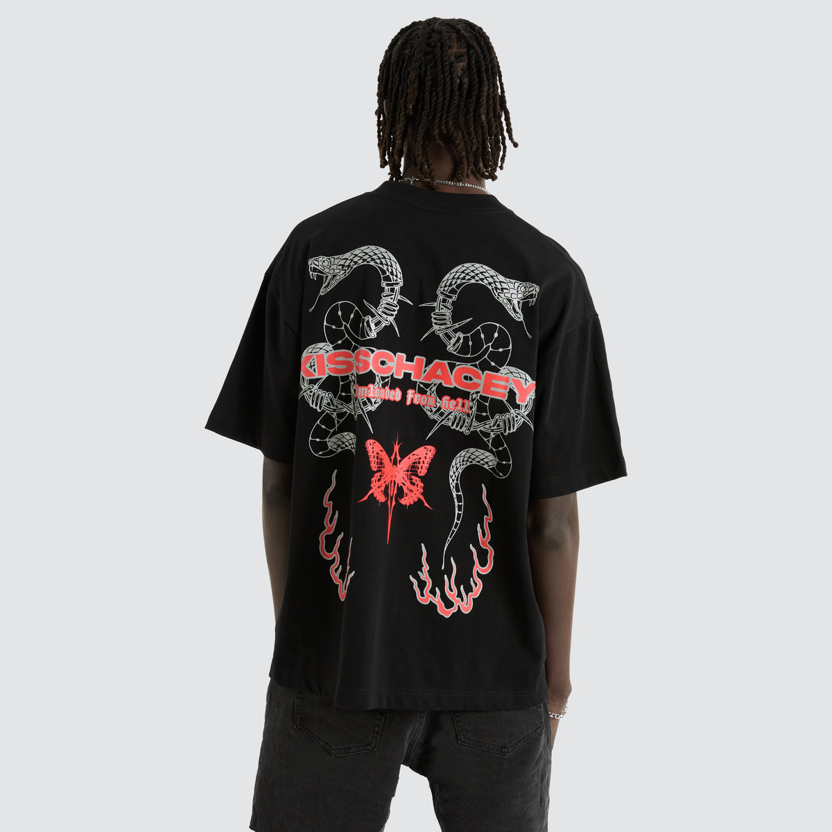 Serpent Street Tee Jet Black | Neverland Store