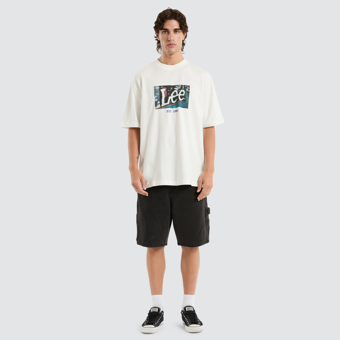 Twitch Boxed Baggy Tee in White | Neverland Store