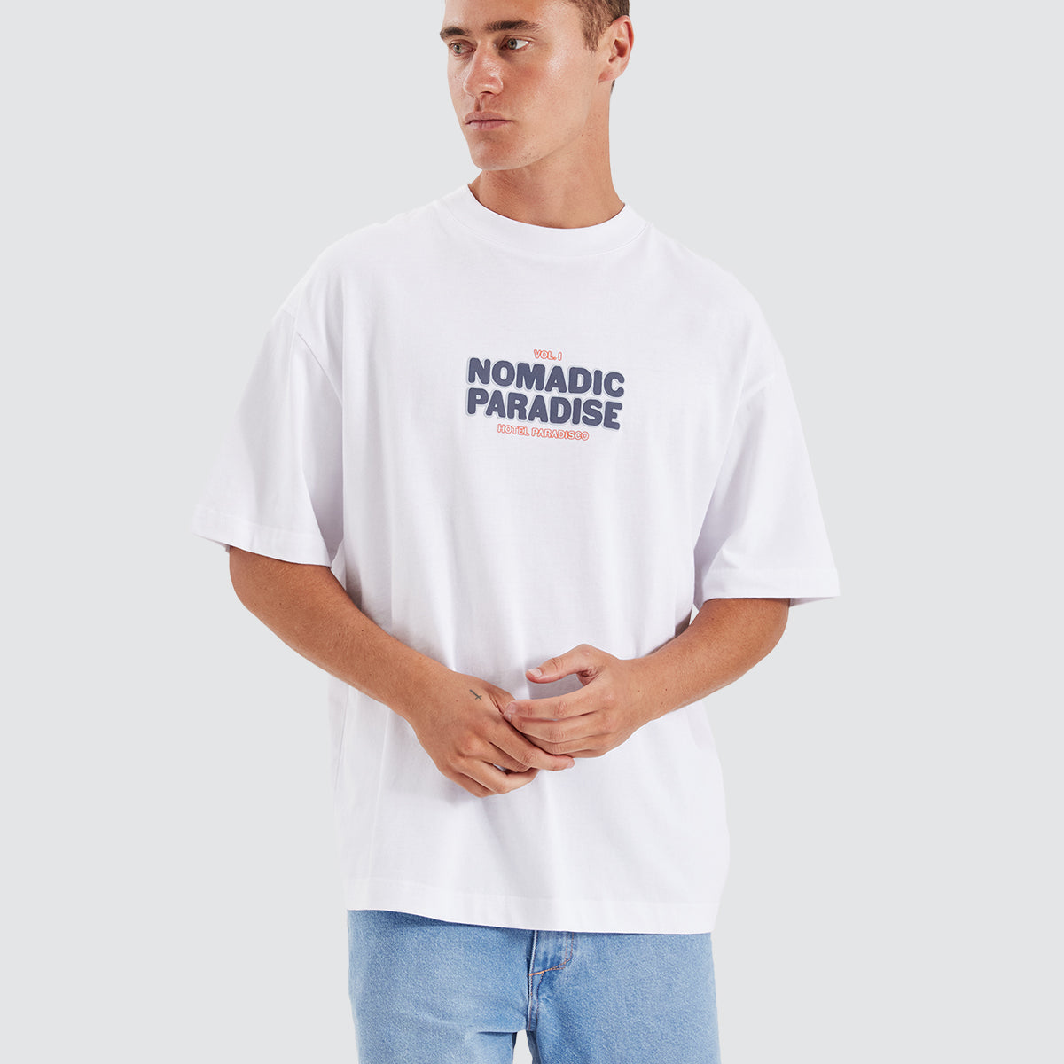 NOMADIC Radical Street Tee in Optical White | Neverland Store