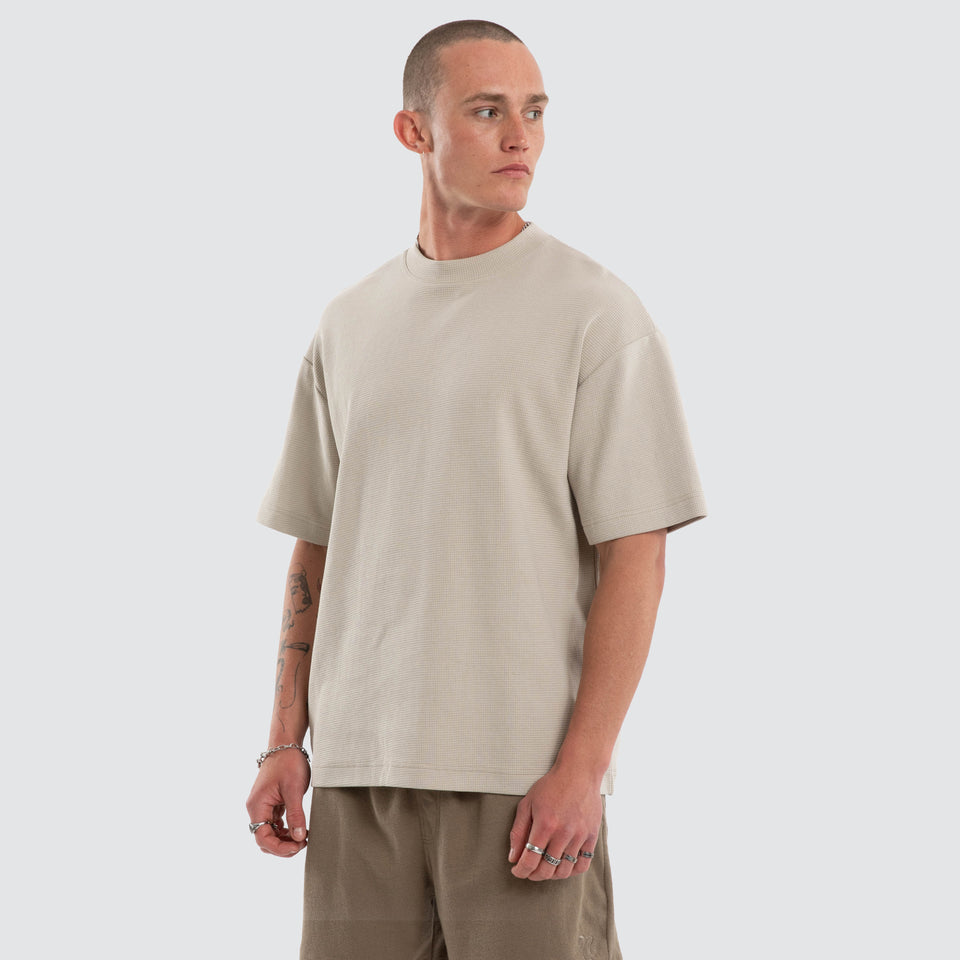 Nomadic Paradise Micro Waffle Street Tee in Grey | Neverland Store