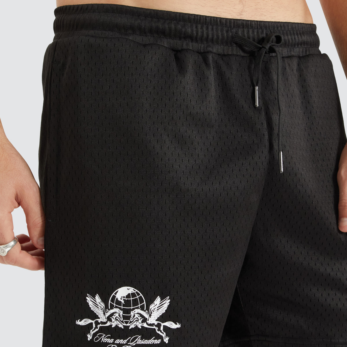 NXP Trigger Mesh Shorts in Jet Black | Neverland Store