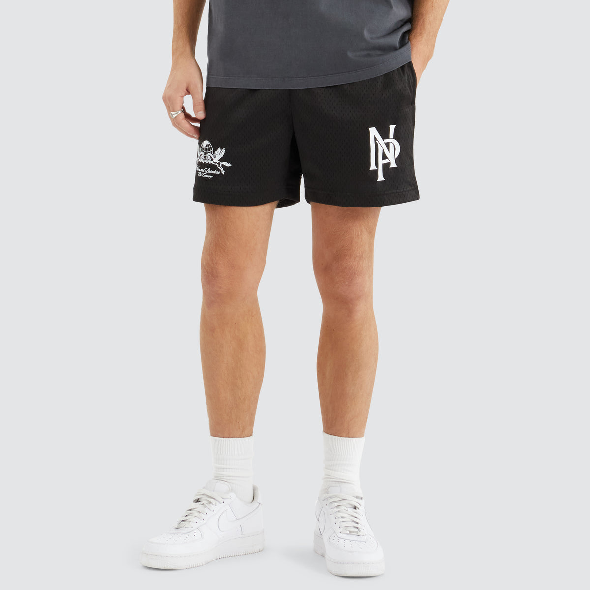 NXP Trigger Mesh Shorts in Jet Black | Neverland Store
