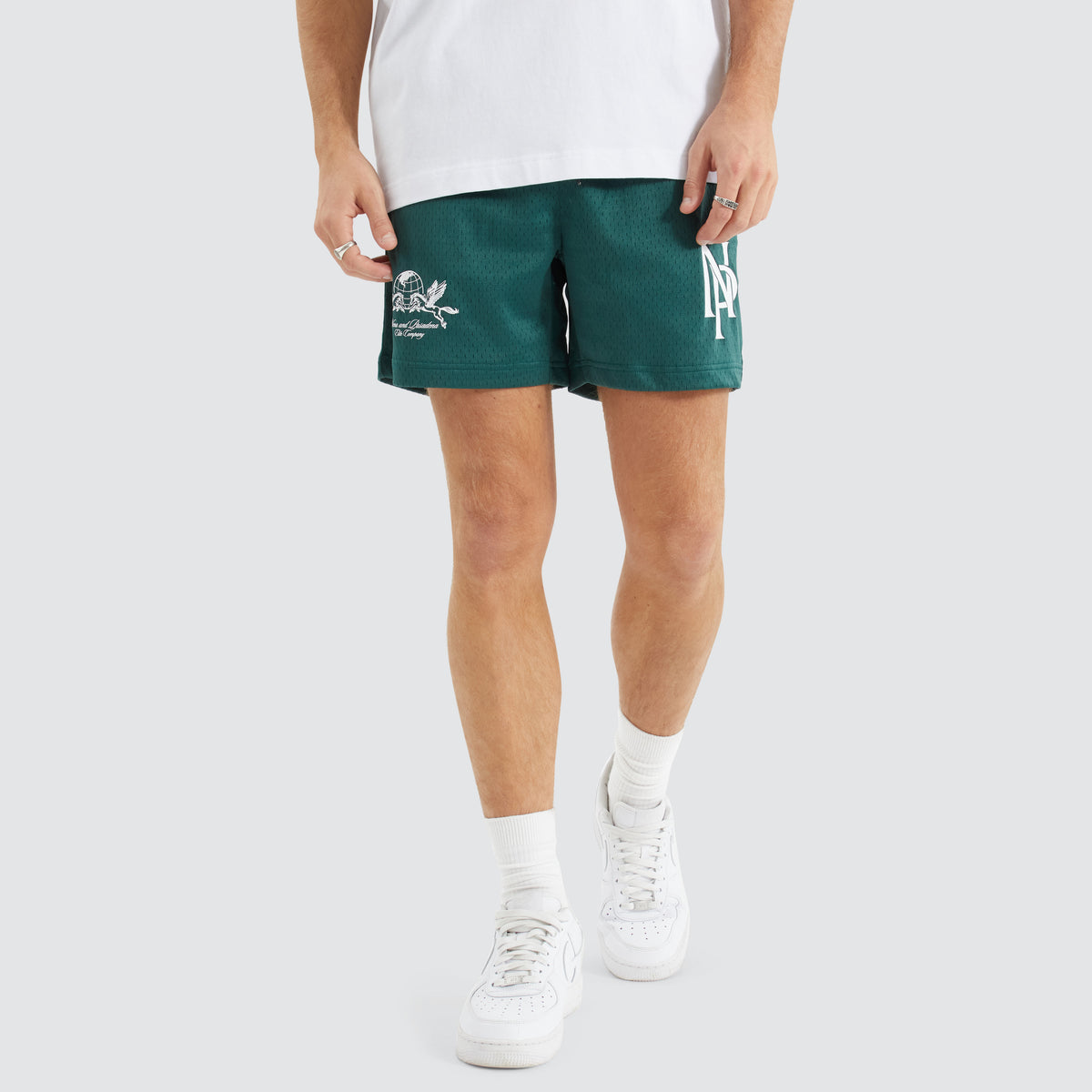 NXP Trigger Mesh Shorts in Sea Moss Green | Neverland Store