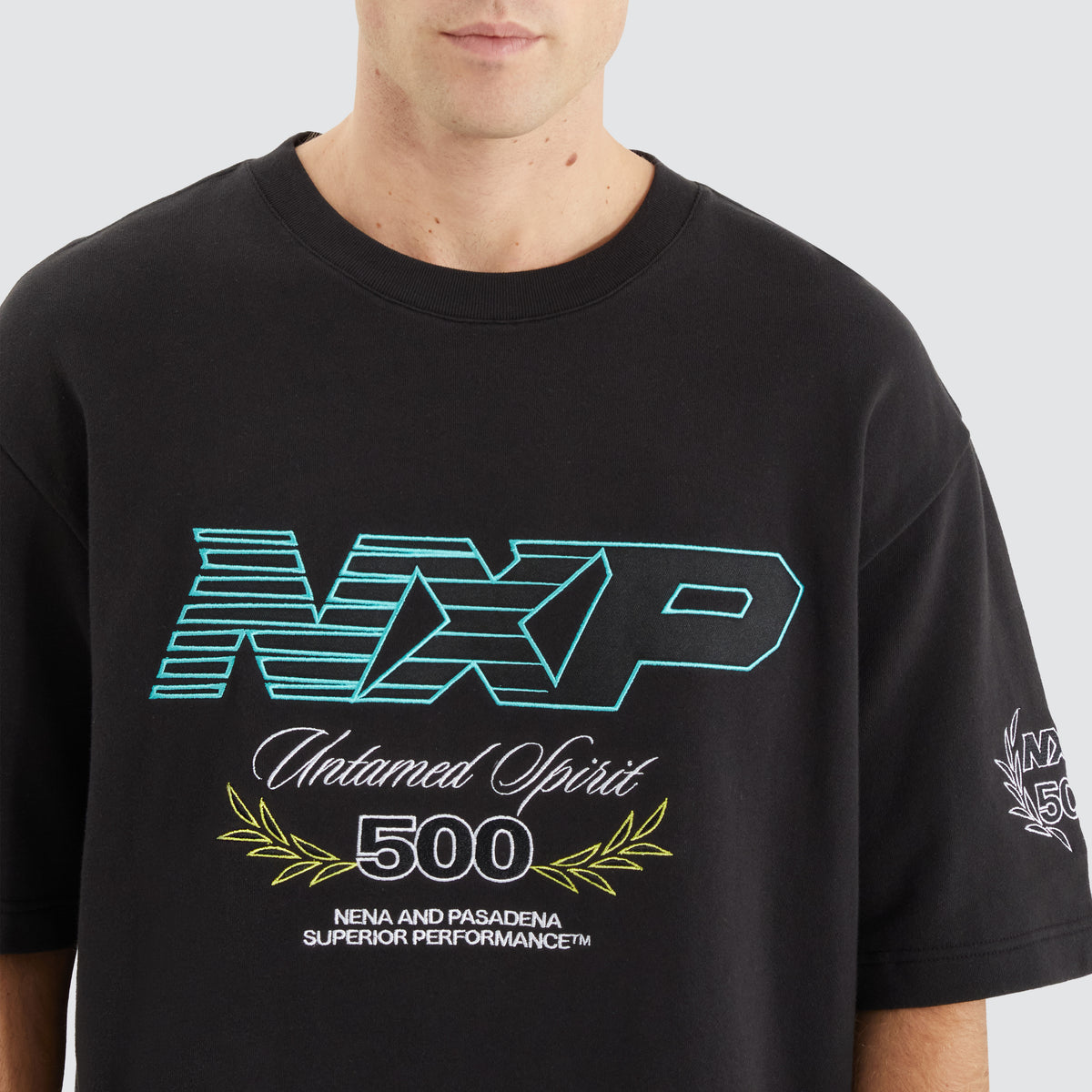 NXP Bounty Loopback Oversized Tee in Jet Black | Neverland Store
