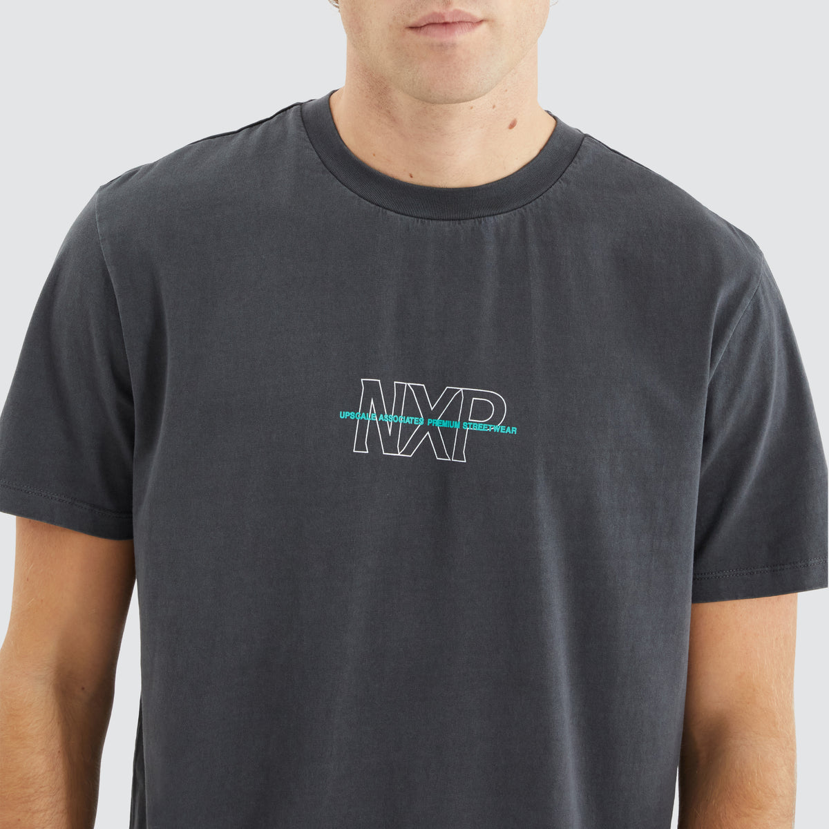 NXP Pavement Dual Curved Tee in Pigment Grey | Neverland Store