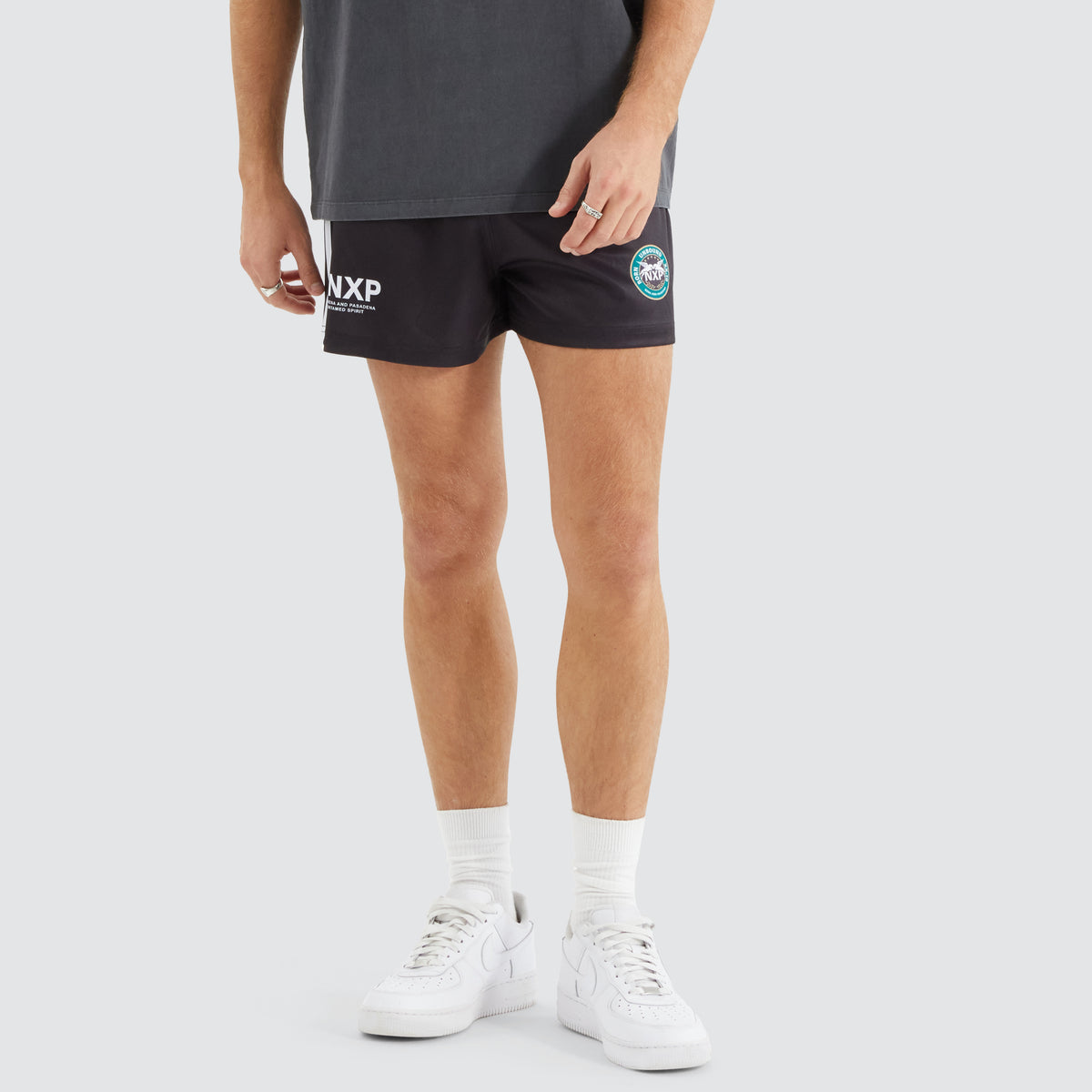 NXP Trophy Football Short in Jet Black | Neverland Store