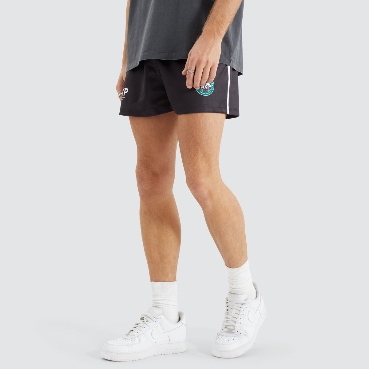 NXP Trophy Football Short in Jet Black | Neverland Store