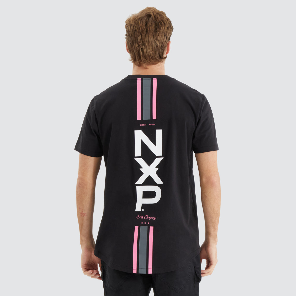 NXP Line Dual Curved Tee in Jet Black | Neverland Store
