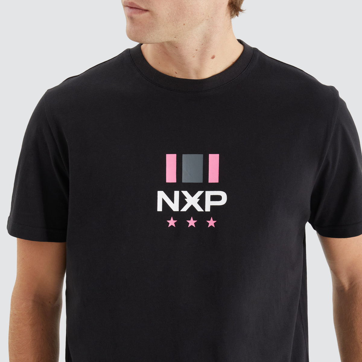 NXP Line Dual Curved Tee in Jet Black | Neverland Store