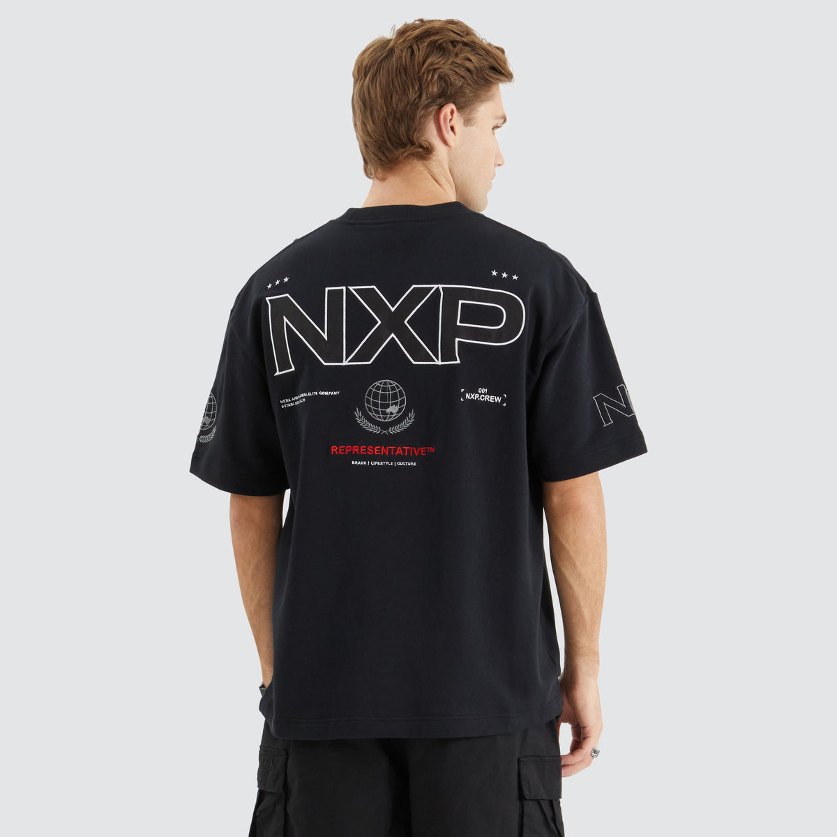 NXP Fender Loopback Street Tee in Anthracite Black | Neverland Store