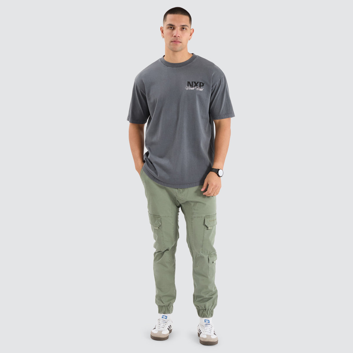 Mirage Box Fit Tee Pigment Charcoal | Neverland Store