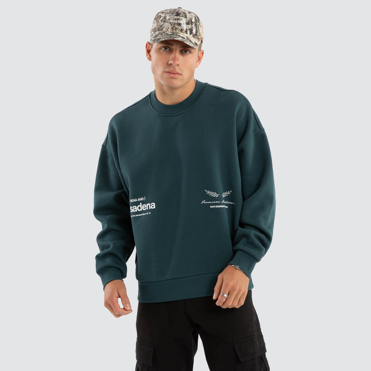Lectern Box Fit Sweater Sea Moss | Neverland Store