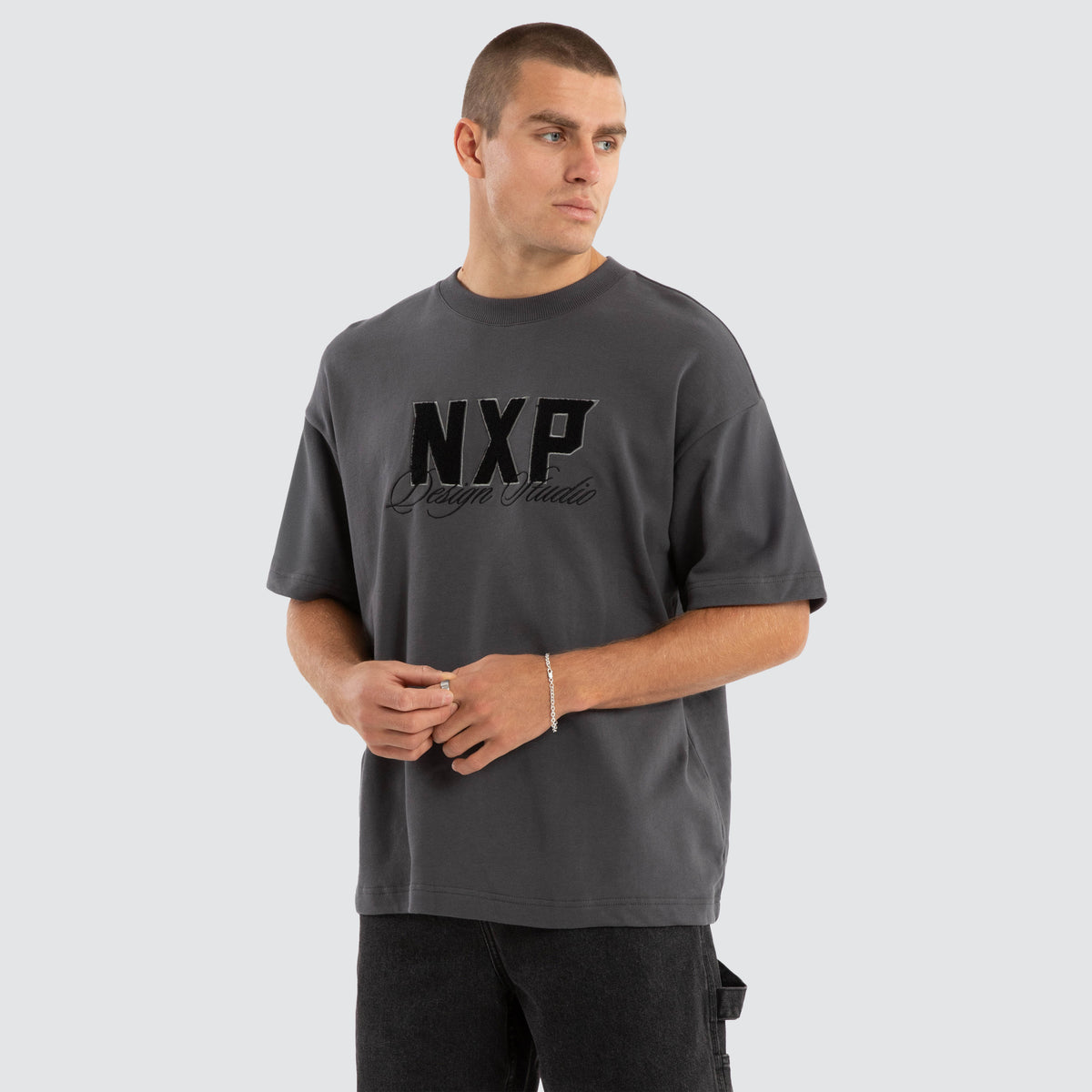 Dwell Loopback Raptor Tee Asphalt | Neverland Store